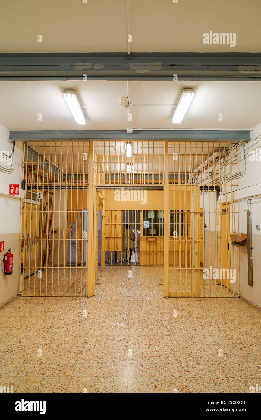 Barcelona, Spain - 2 Feb 2025: Prison cells at the Centre Cultural La ...