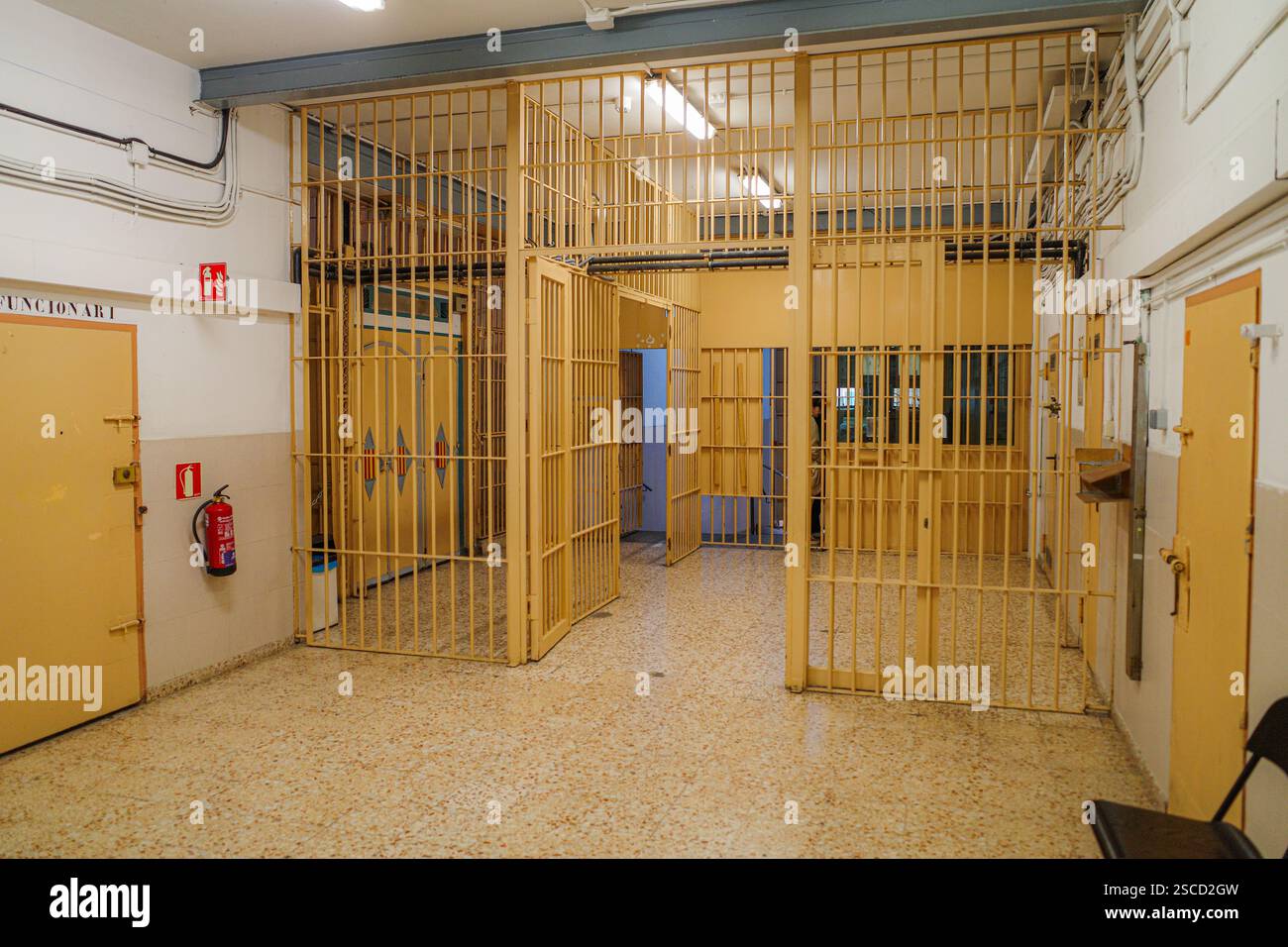 Barcelona, Spain - 2 Feb 2025: Prison cells at the Centre Cultural La ...