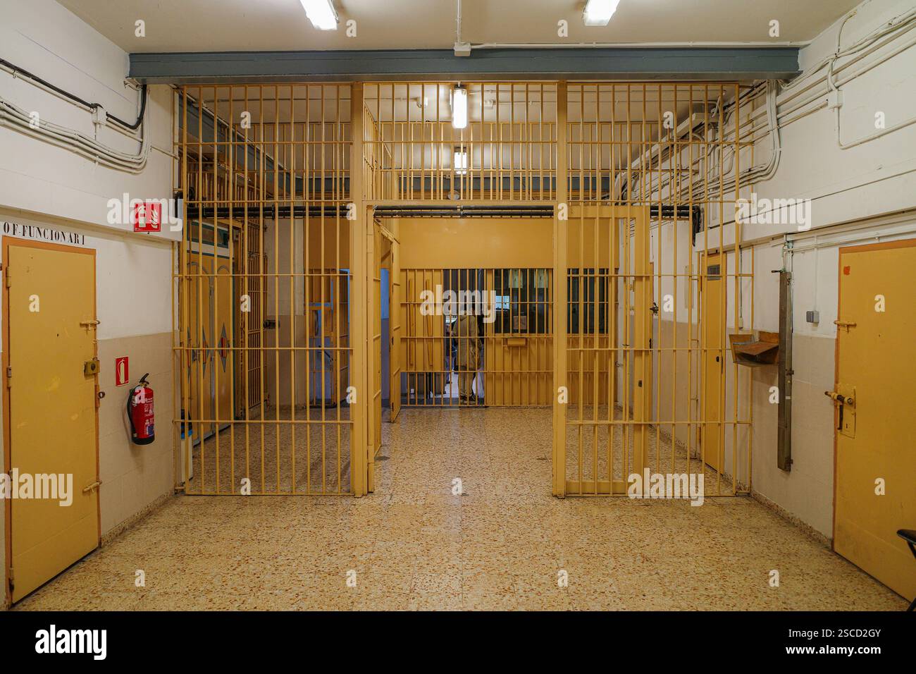 Barcelona, Spain - 2 Feb 2025: Prison cells at the Centre Cultural La ...