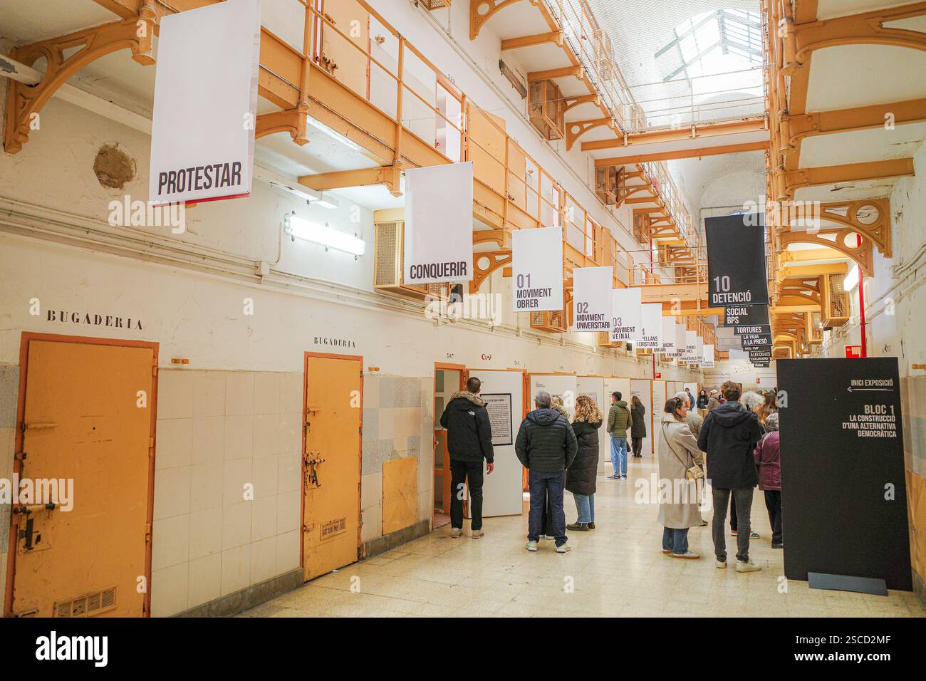 Barcelona, Spain - 2 Feb 2025: Prison cells at the Centre Cultural La ...
