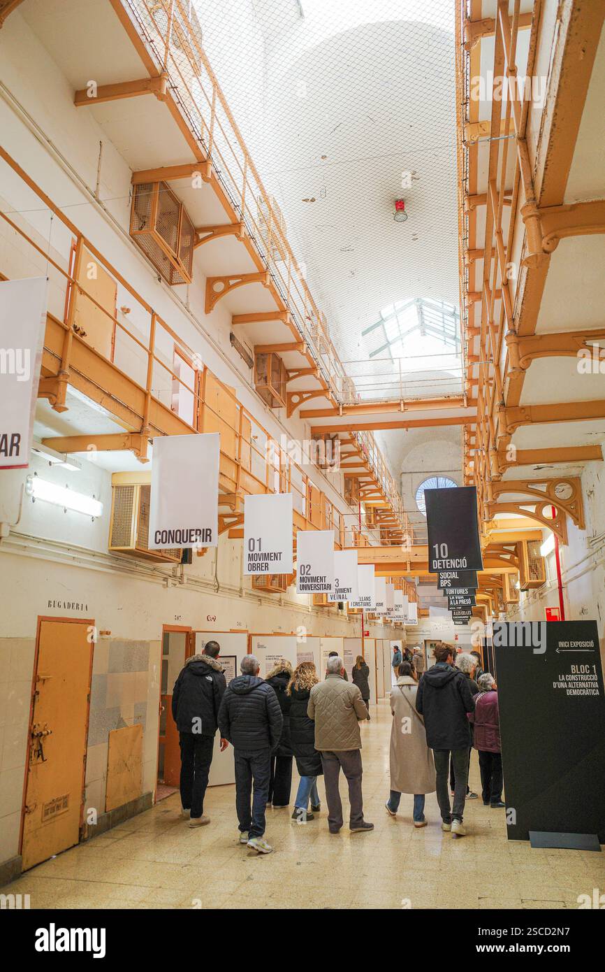 Barcelona, Spain - 2 Feb 2025: Prison cells at the Centre Cultural La ...
