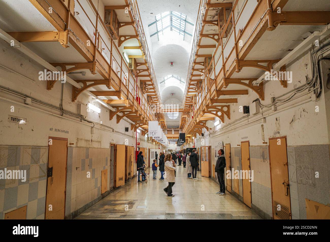 Barcelona, Spain - 2 Feb 2025: Prison cells at the Centre Cultural La ...
