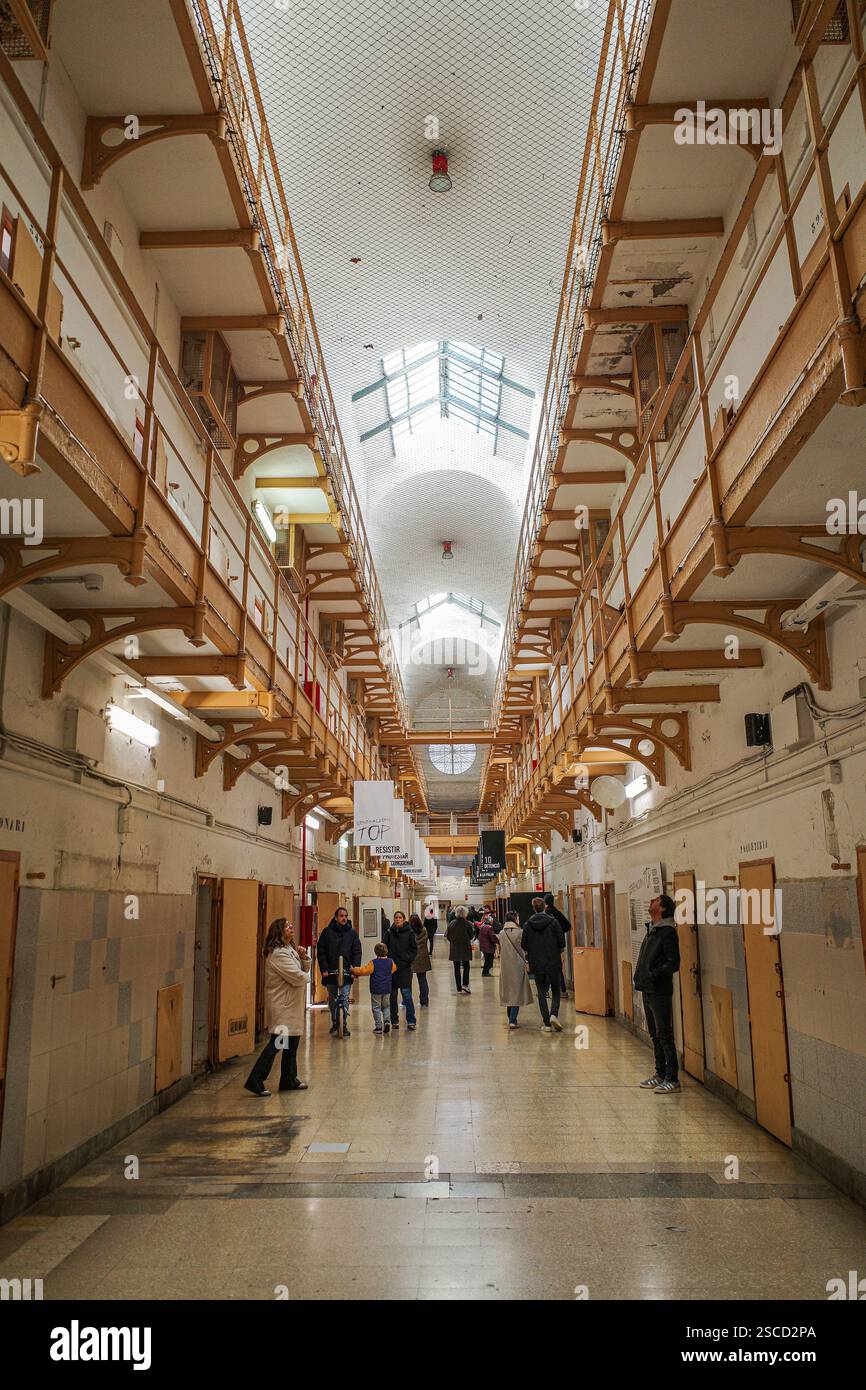 Barcelona, Spain - 2 Feb 2025: Prison cells at the Centre Cultural La ...