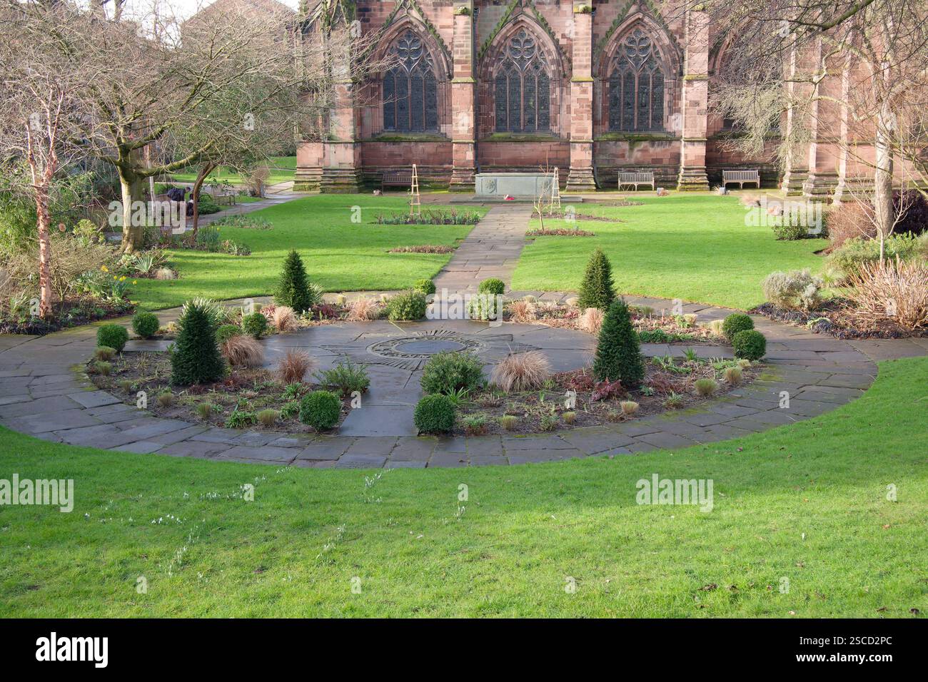 Cathedral grounds in Chester, UK Stock Photo - Alamy