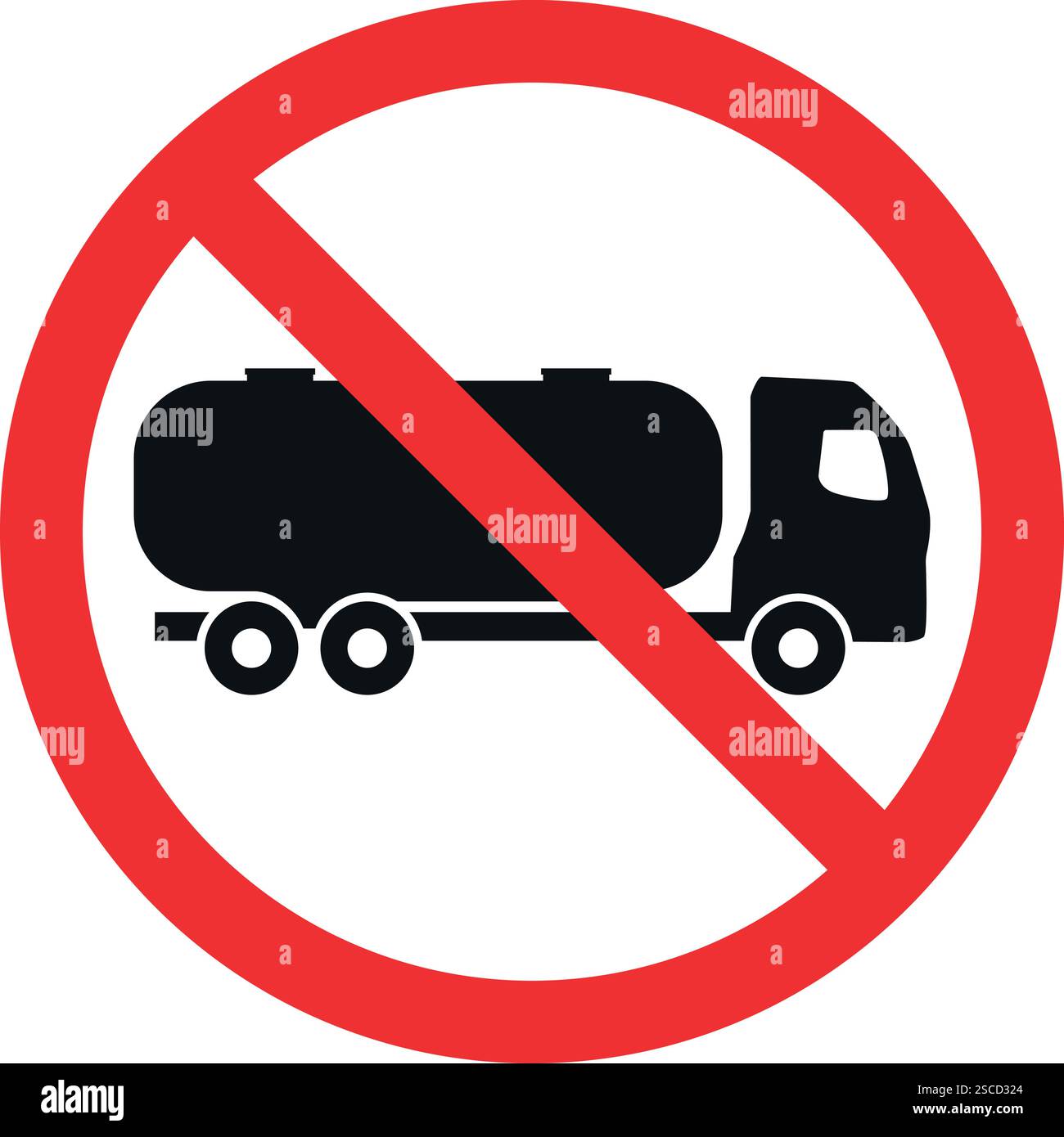 Fuel Truck prohibited sign. Forbidden signs and symbols Stock Vector ...