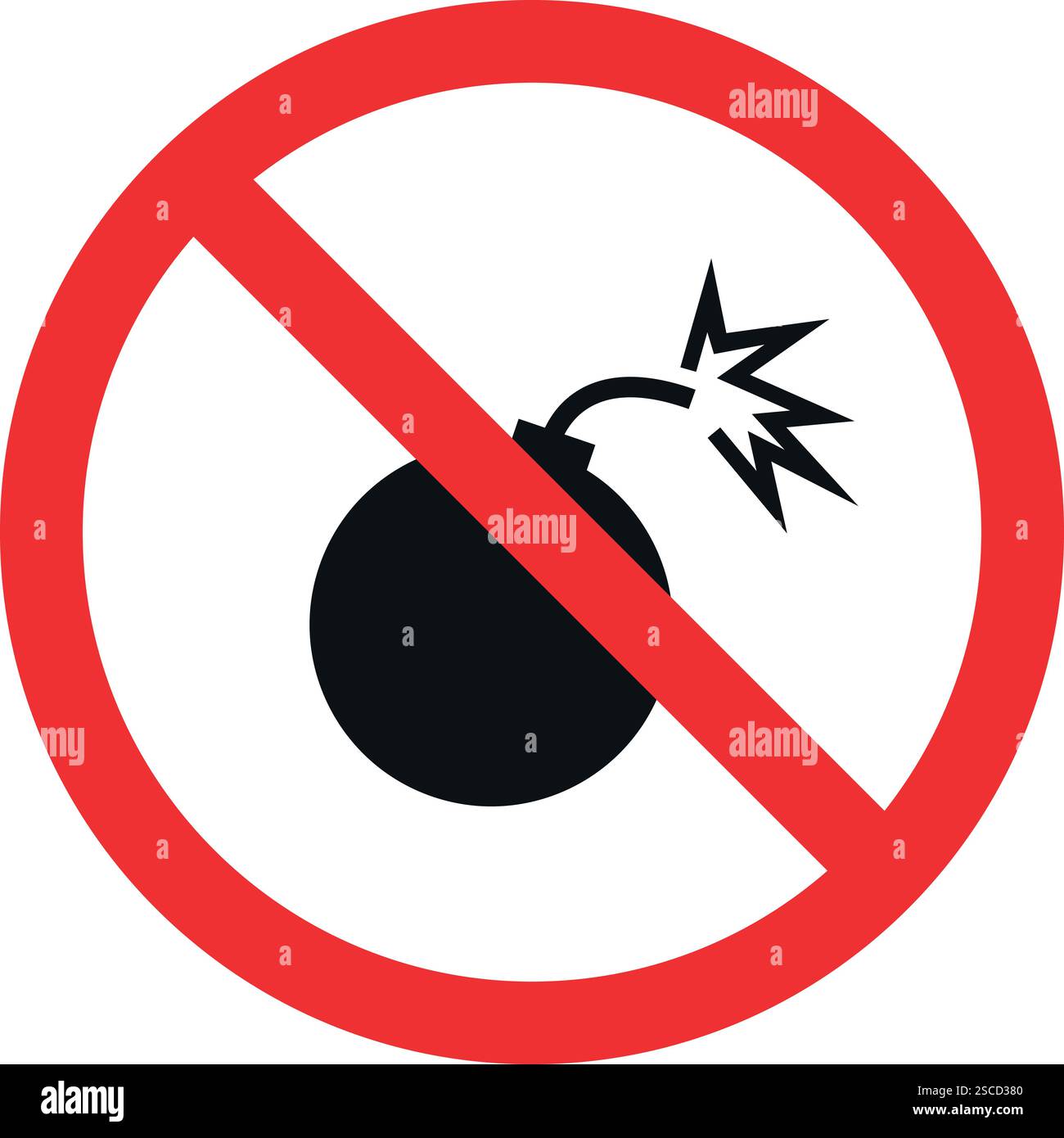 No Explosive icon sign. Forbidden signs and symbols Stock Vector Image ...