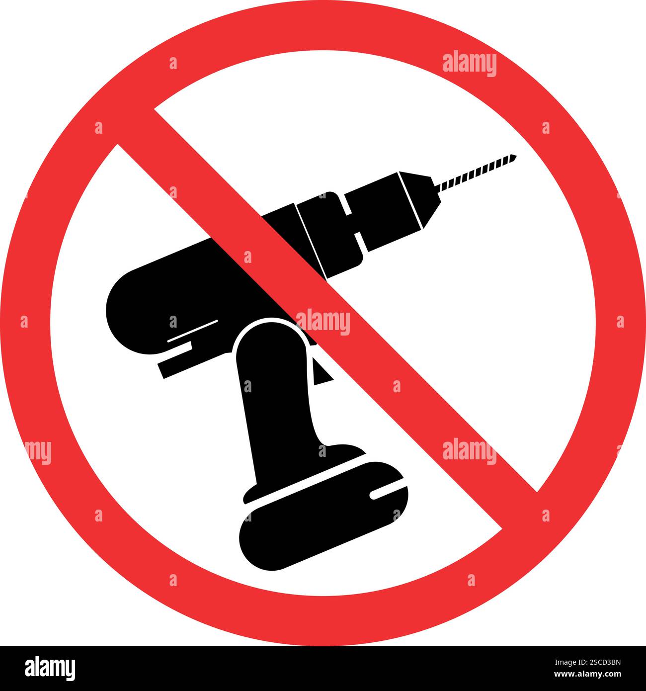 No drilling sign. Forbidden signs and symbols Stock Vector Image & Art ...