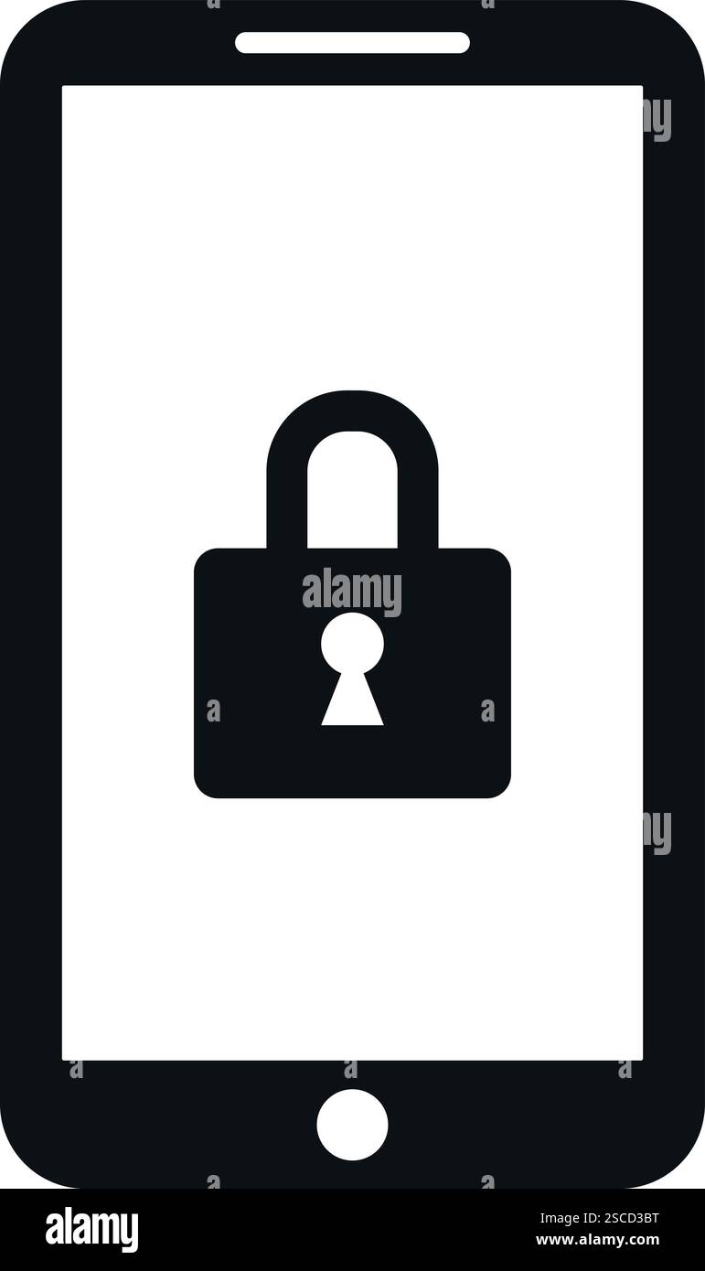 Phone lock sign. Security signs and symbols Stock Vector Image & Art ...