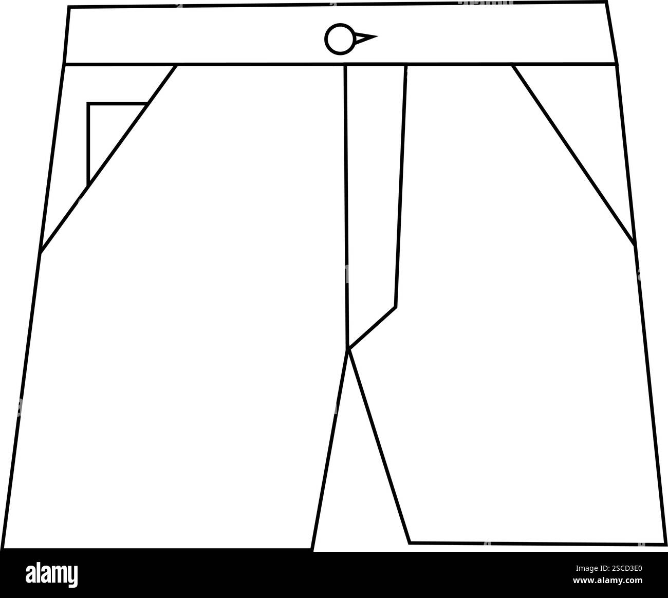 Short pants line icon. Clothing signs and symbols Stock Vector Image ...