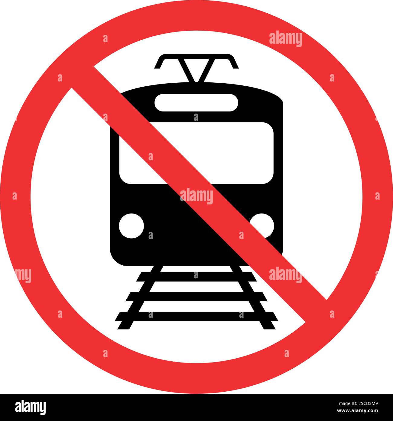 No entry sign at the train station Stock Vector Images - Alamy