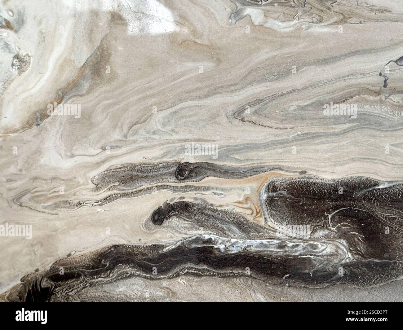 Exotic mud ripple marble in warm grey, beige, and taupe color seamless ...