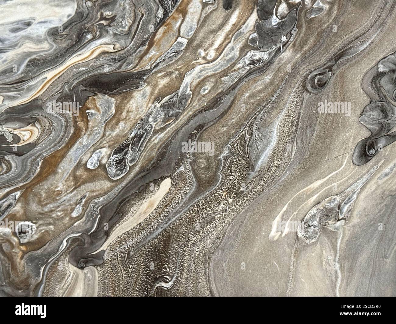 Exotic mud ripple marble in warm grey, beige, and taupe color seamless ...