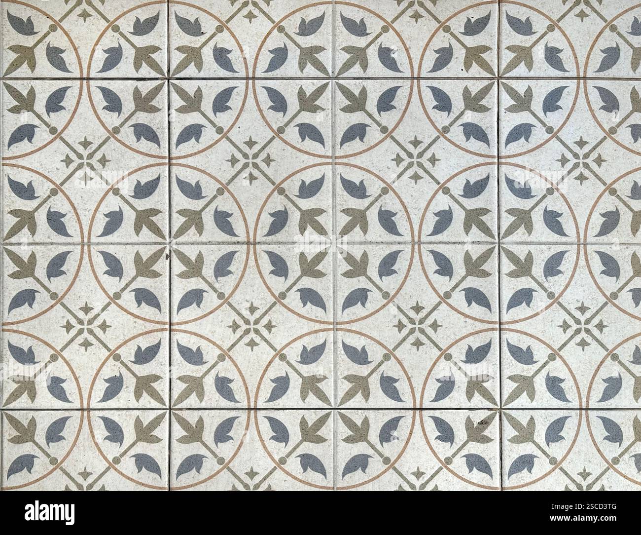Colonial heritage patterned tiles in random various patterns. Batik ...