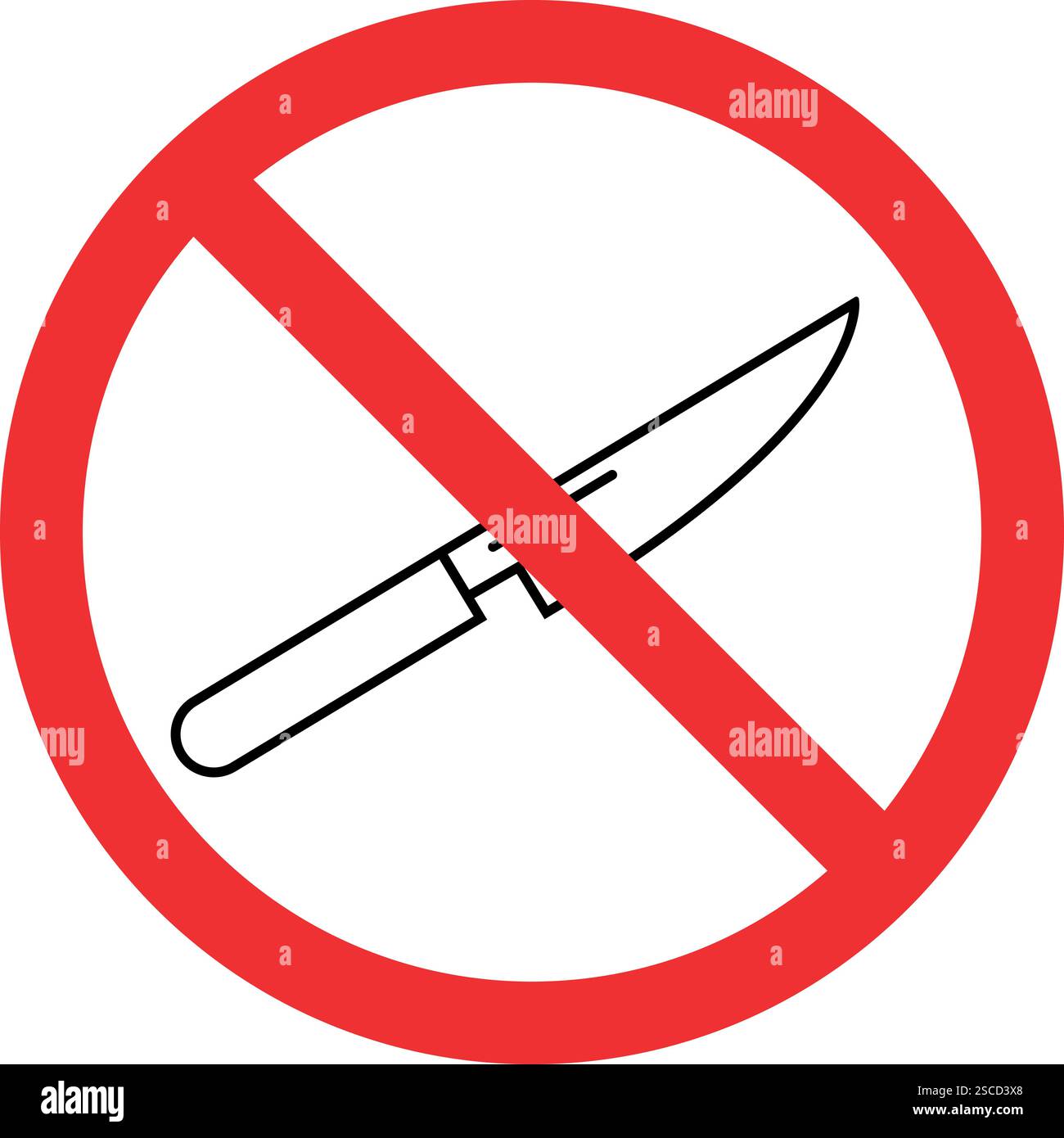 No knife sign vector. Forbidden signs and symbols Stock Vector Image ...