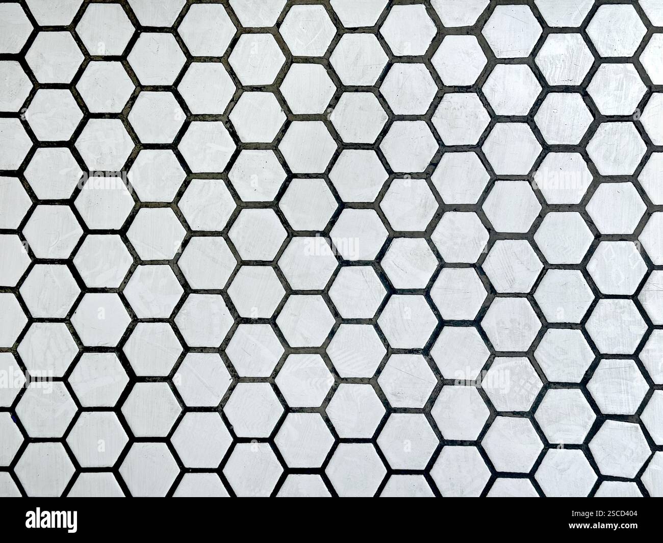 Hexagon or honeycomb pattern in white color seamless background ...