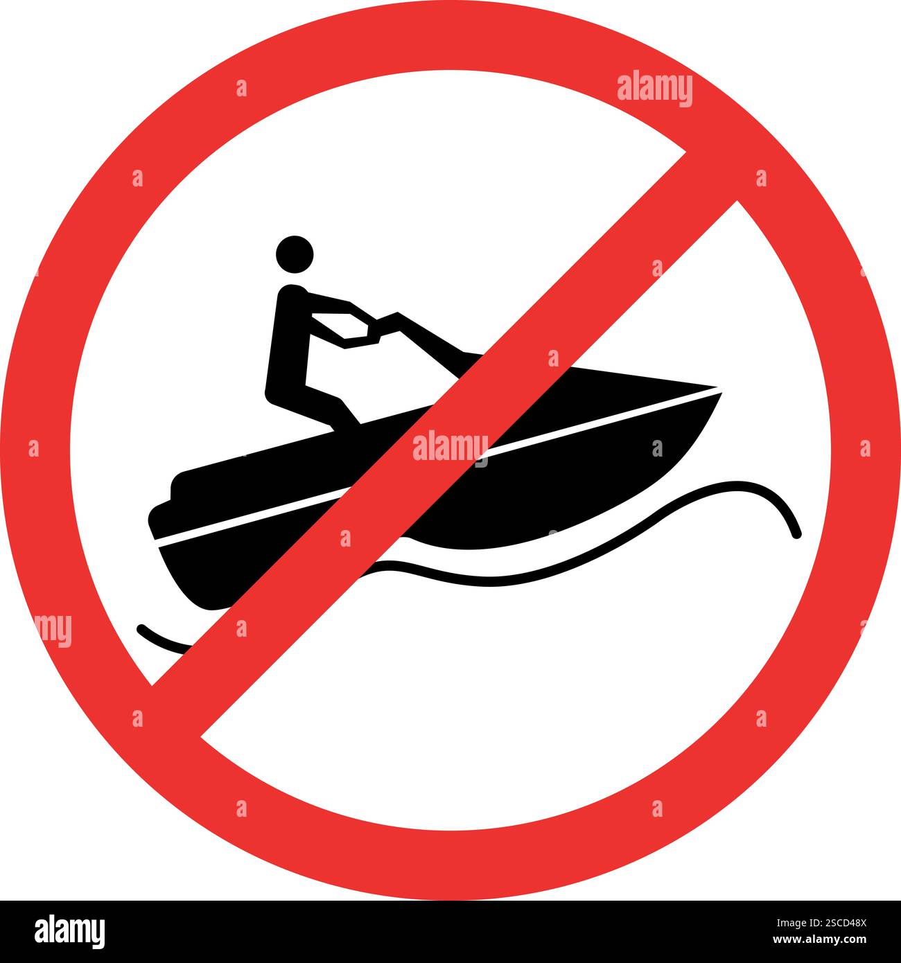 Water bike prohibited sign. Forbidden signs and symbols Stock Vector ...