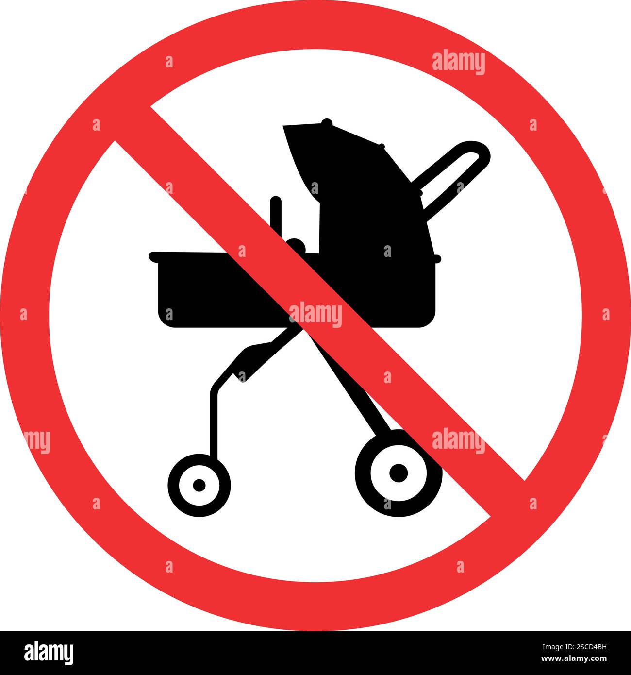 No Baby stroller sign. Forbidden signs and symbols Stock Vector Image ...