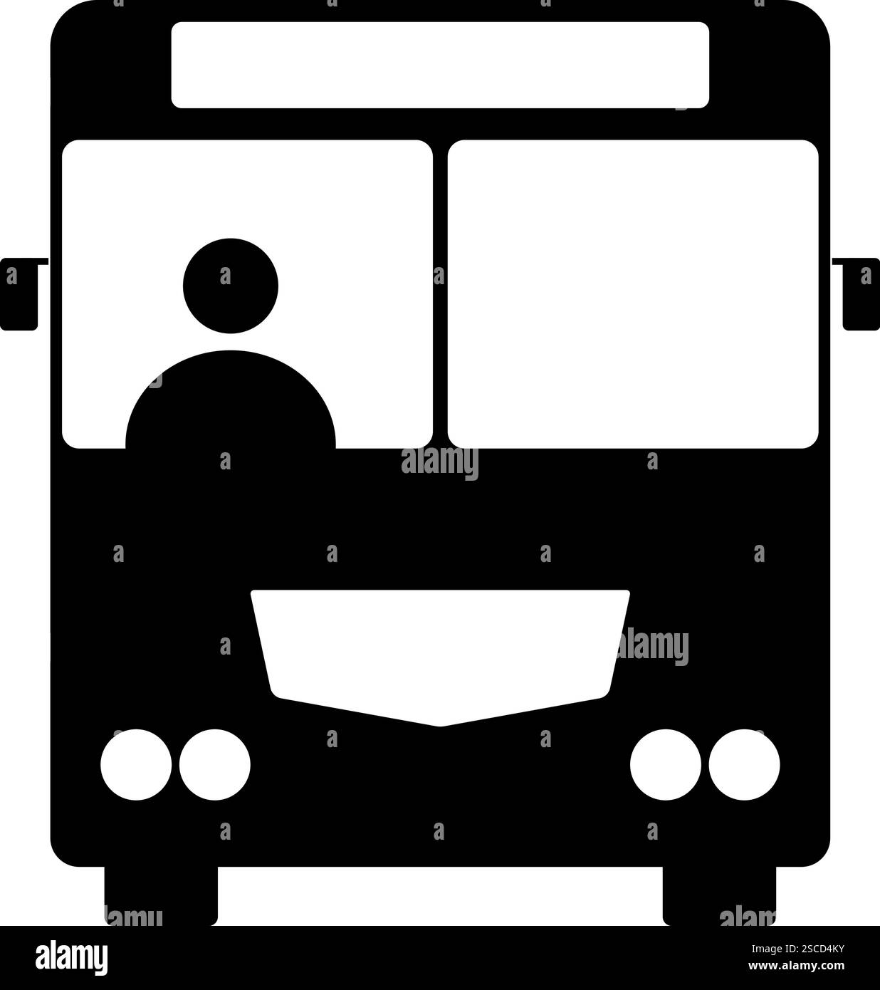 Driver driving a bus icon vector. Travel signs and symbols Stock Vector ...