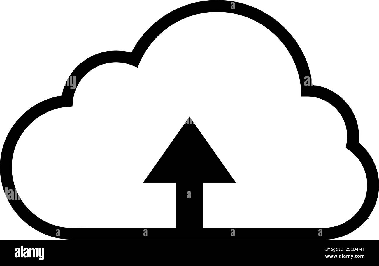 Cloud upload icon. Computer signs and symbols Stock Vector Image & Art - Alamy