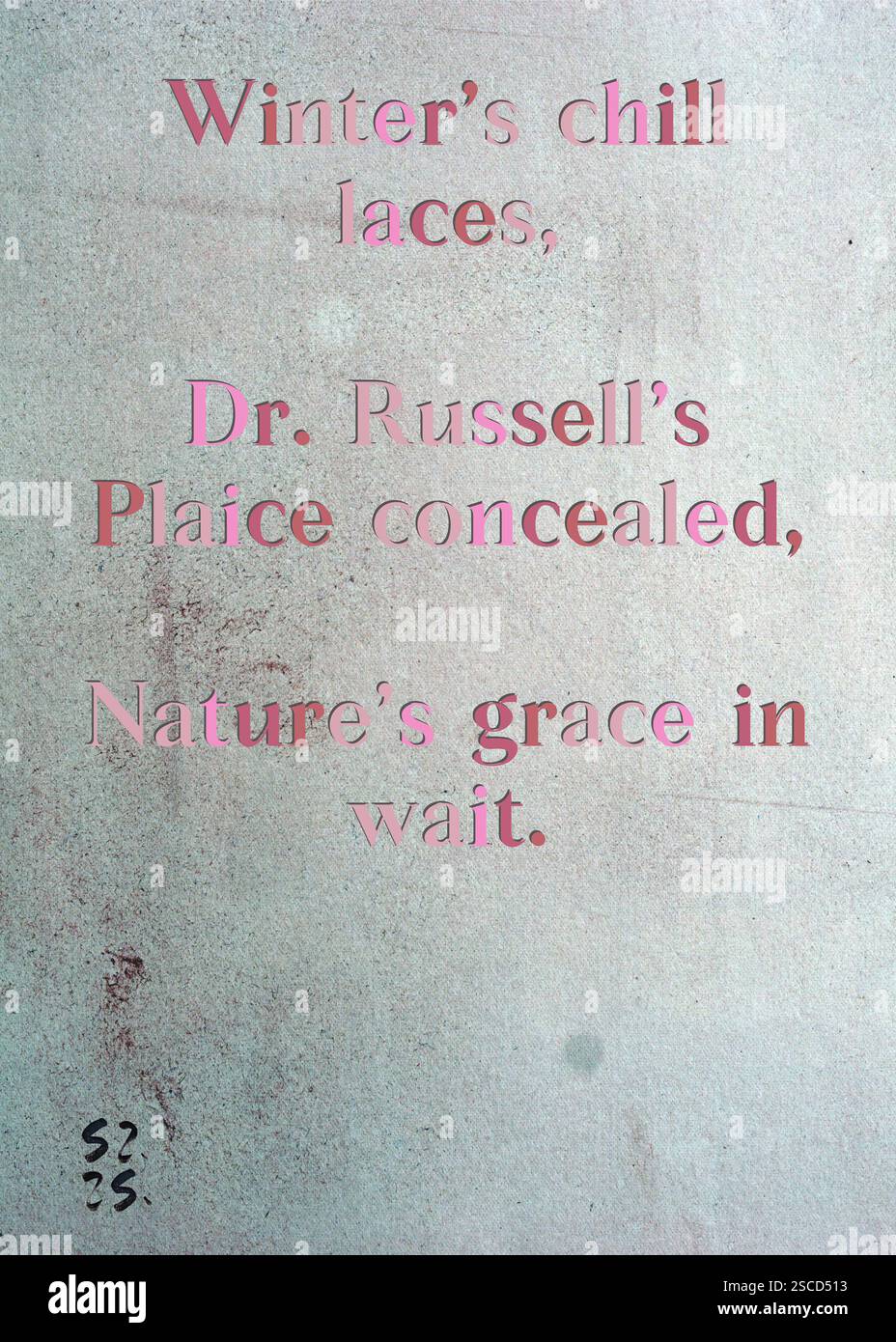 Winter's chill laces, Dr. Russell's Plaice concealed, Nature's grace in ...