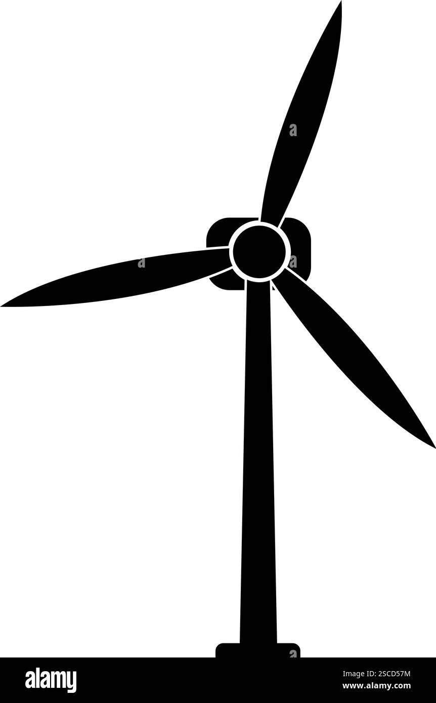 Wind turbine sign. Energy signs and symbols Stock Vector Image & Art ...