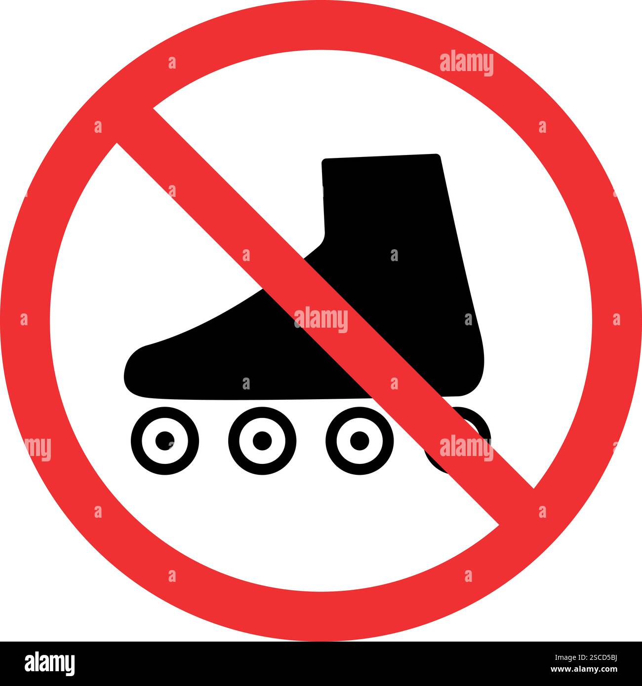 No Roller skating sign. Forbidden signs and symbols Stock Vector Image ...