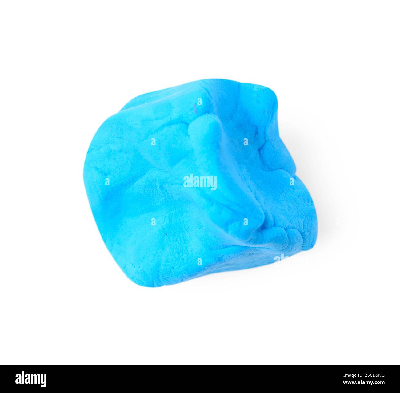 Light blue play dough isolated on white, top view Stock Photo - Alamy