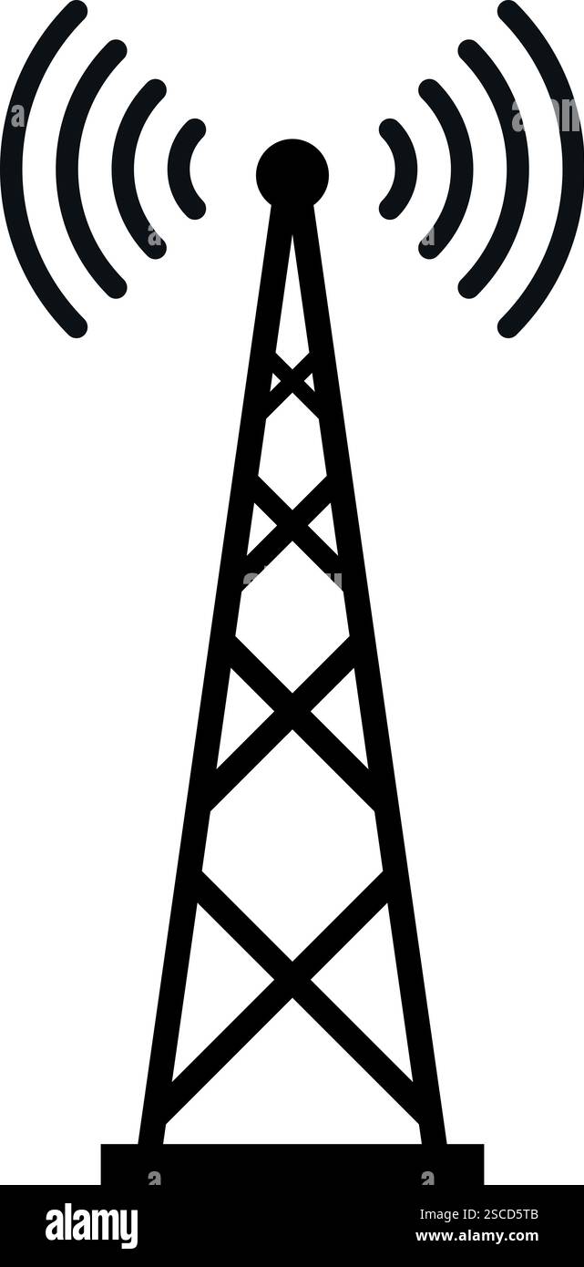 Cell phone tower icon. Communication signs and symbols Stock Vector ...