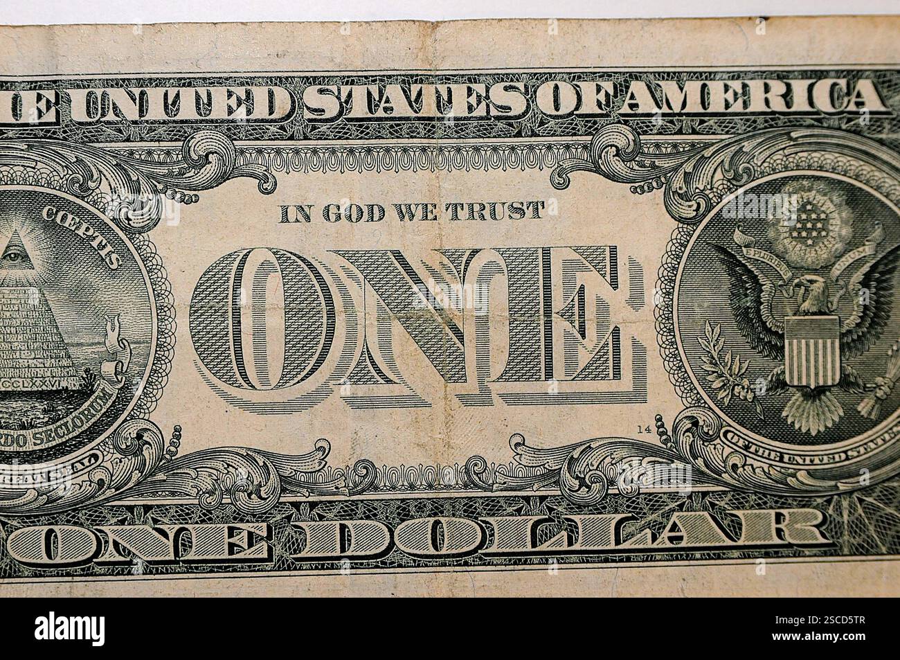 Copenhagen/ Denmark/27 JANUARY 2025/USA dollar bills in one dollar bill ...