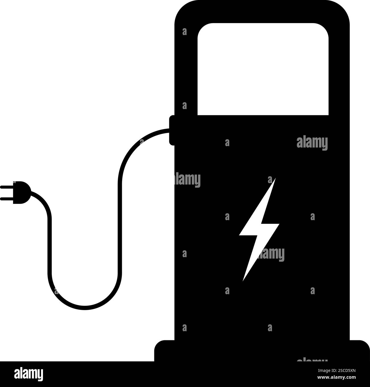 Electric vehicle battery charging station sign Stock Vector Image & Art ...