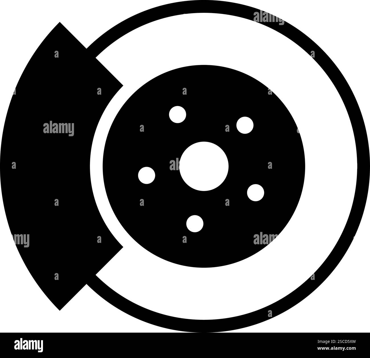 Simple brake mechanism sign. Automobile signs and symbols Stock Vector ...