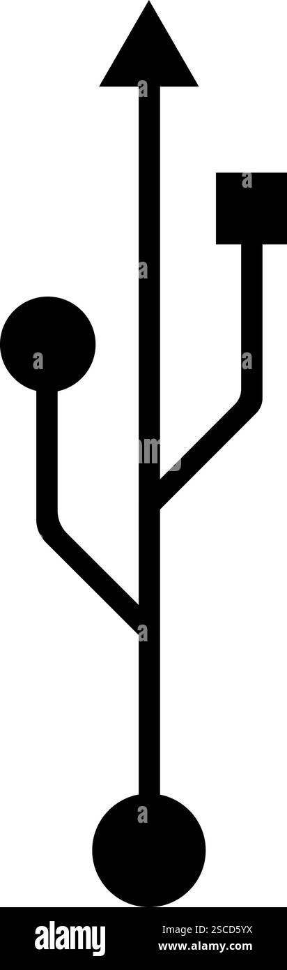 Usb port symbol. Electronic signs and symbols Stock Vector Image & Art ...