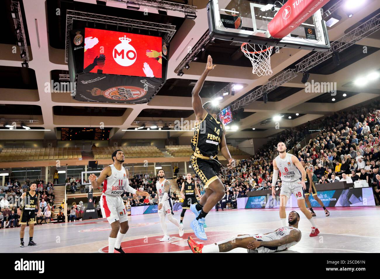 Monaco, Monaco. 05th Feb, 2025. #14 Mam Jaiteh of Monaco seen in action ...