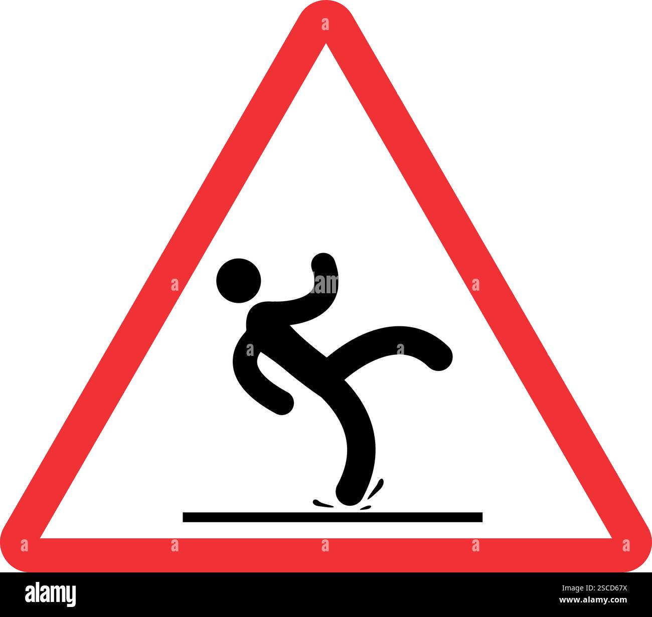 Caution slippery floor sign. Traffic signs and symbols Stock Vector ...