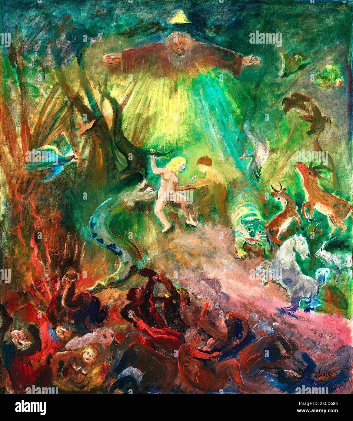 Oskar Laske - The Fall of Man - c1949 Stock Photo - Alamy