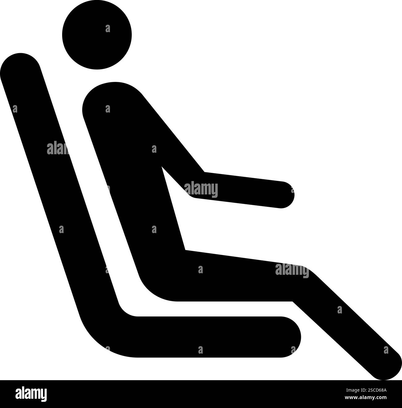 Pictogram person sitting on Black and White Stock Photos & Images - Alamy