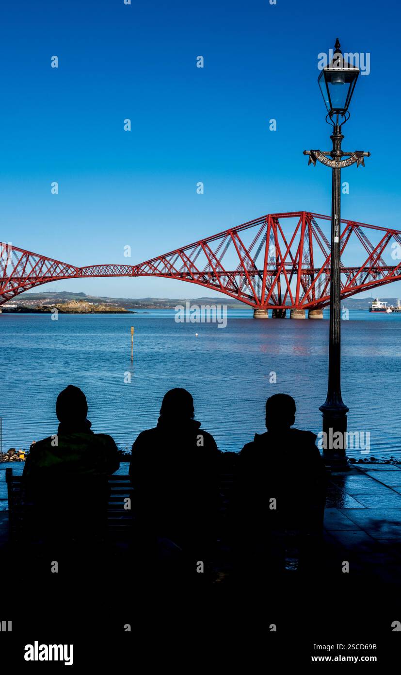 The Forth Rail Bridge at South Queensferry on the River Forth, Scotland ...
