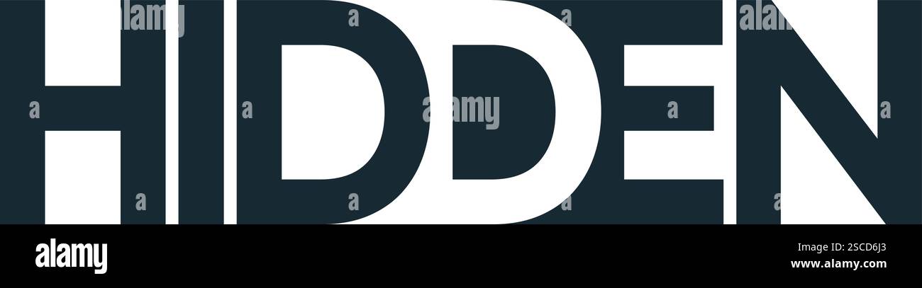 Hidden text logo with d hidden Stock Vector Image & Art - Alamy