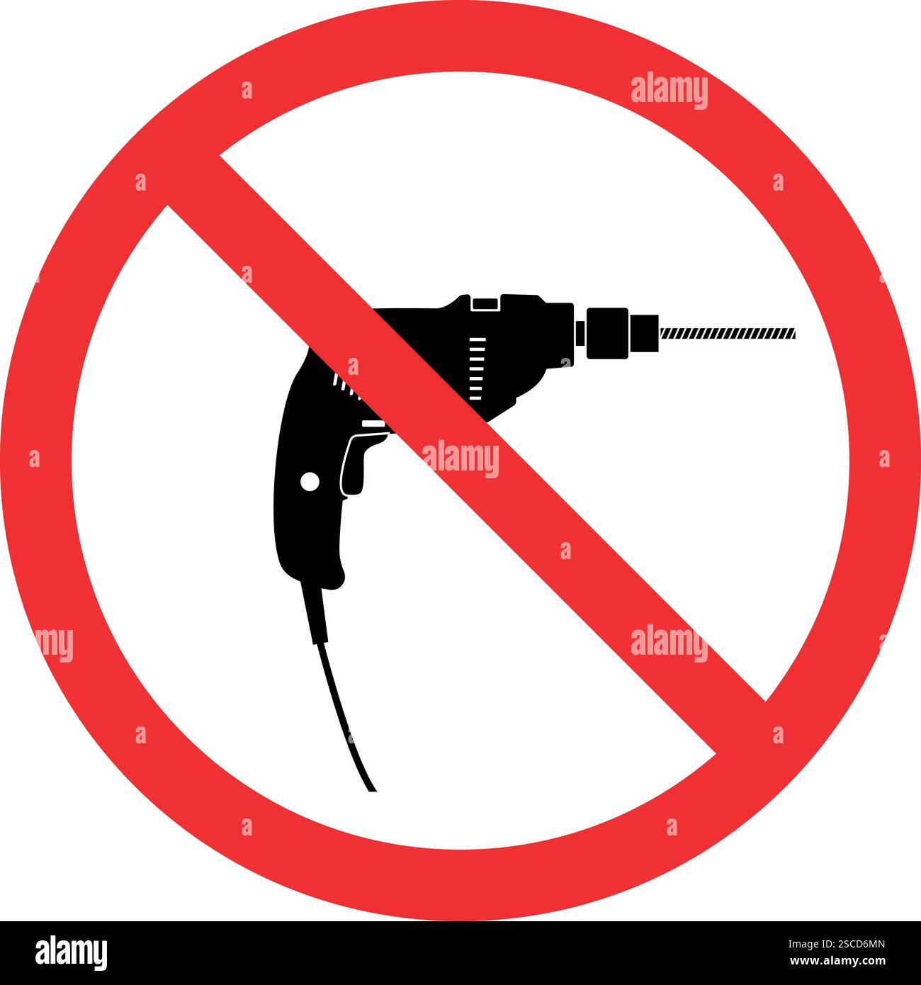 No drilling allowed sign. Forbidden signs and symbols Stock Vector ...