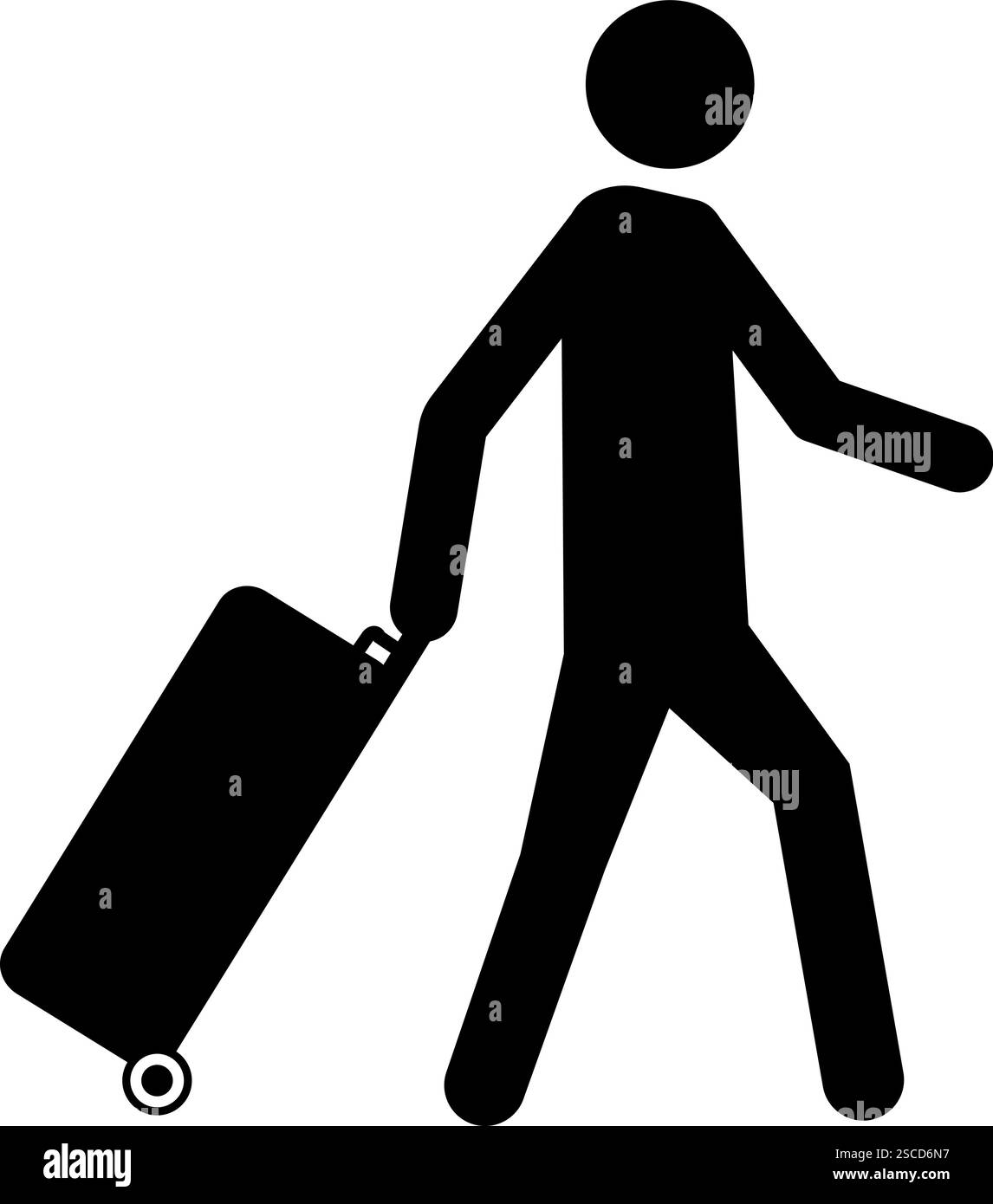 Passenger with luggage icon. Travel signs and symbols Stock Vector ...