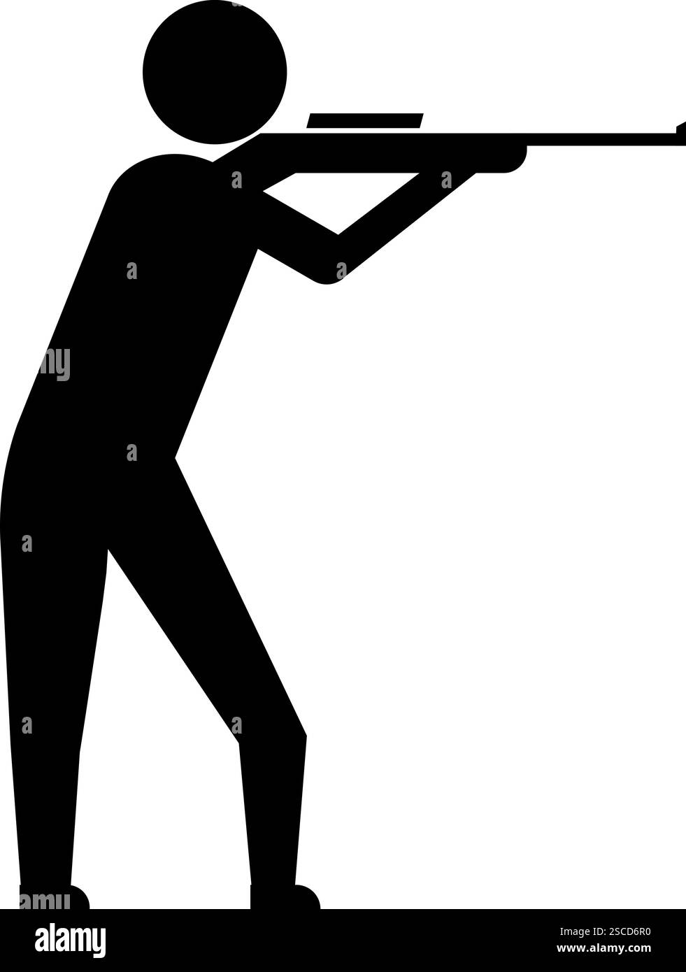 Hunting icon sign. A man shooting with a gun. Poster signs and symbols ...