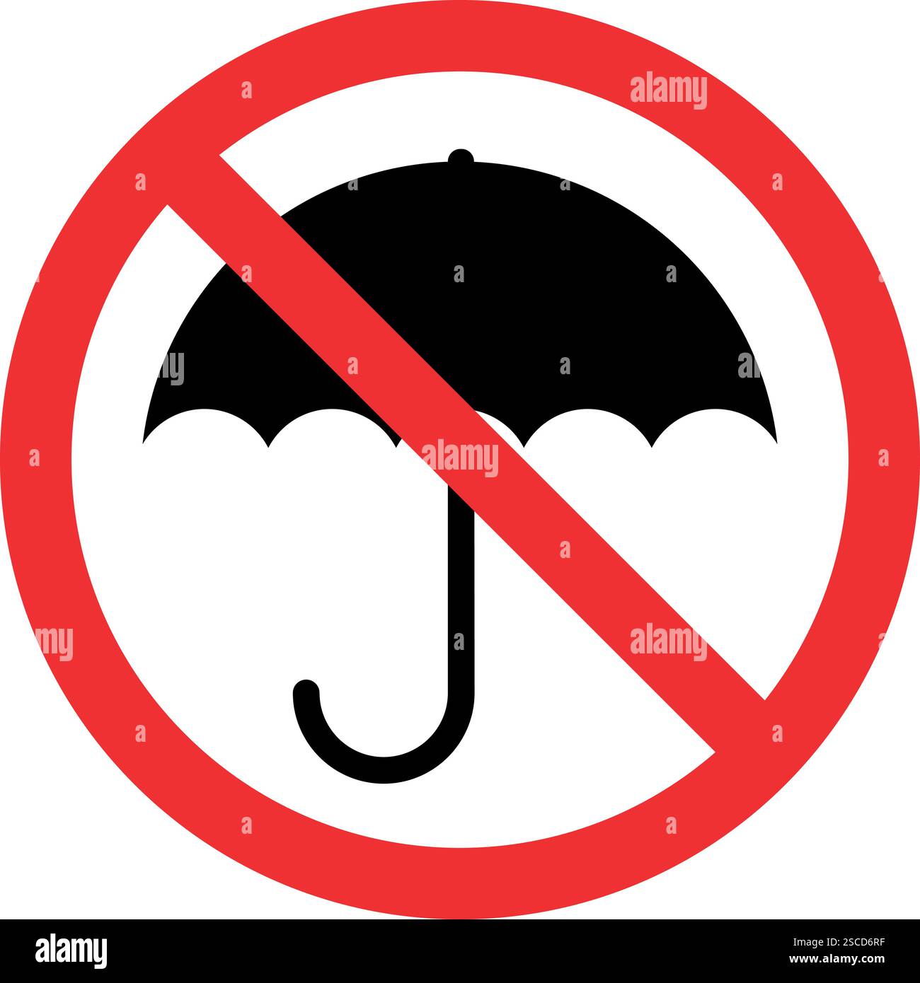 Umbrella prohibited sign. Forbidden signs and symbols Stock Vector ...
