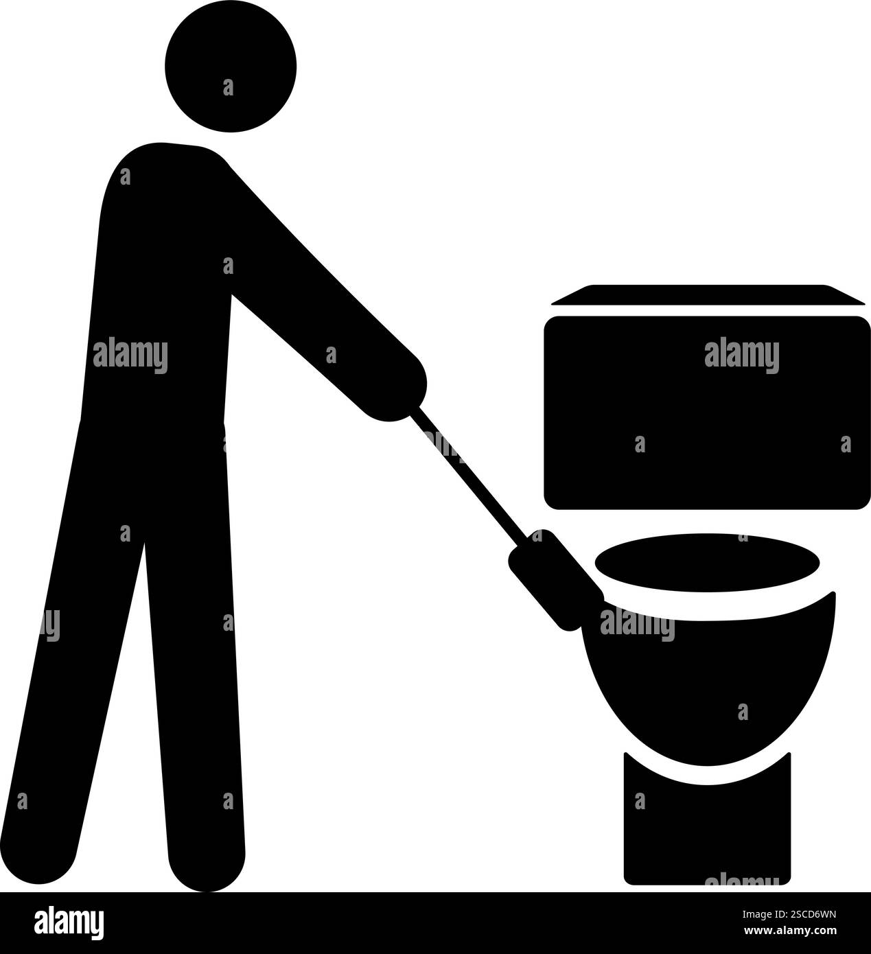 Man cleaning toilet icon. Toilet signs and symbols Stock Vector Image ...