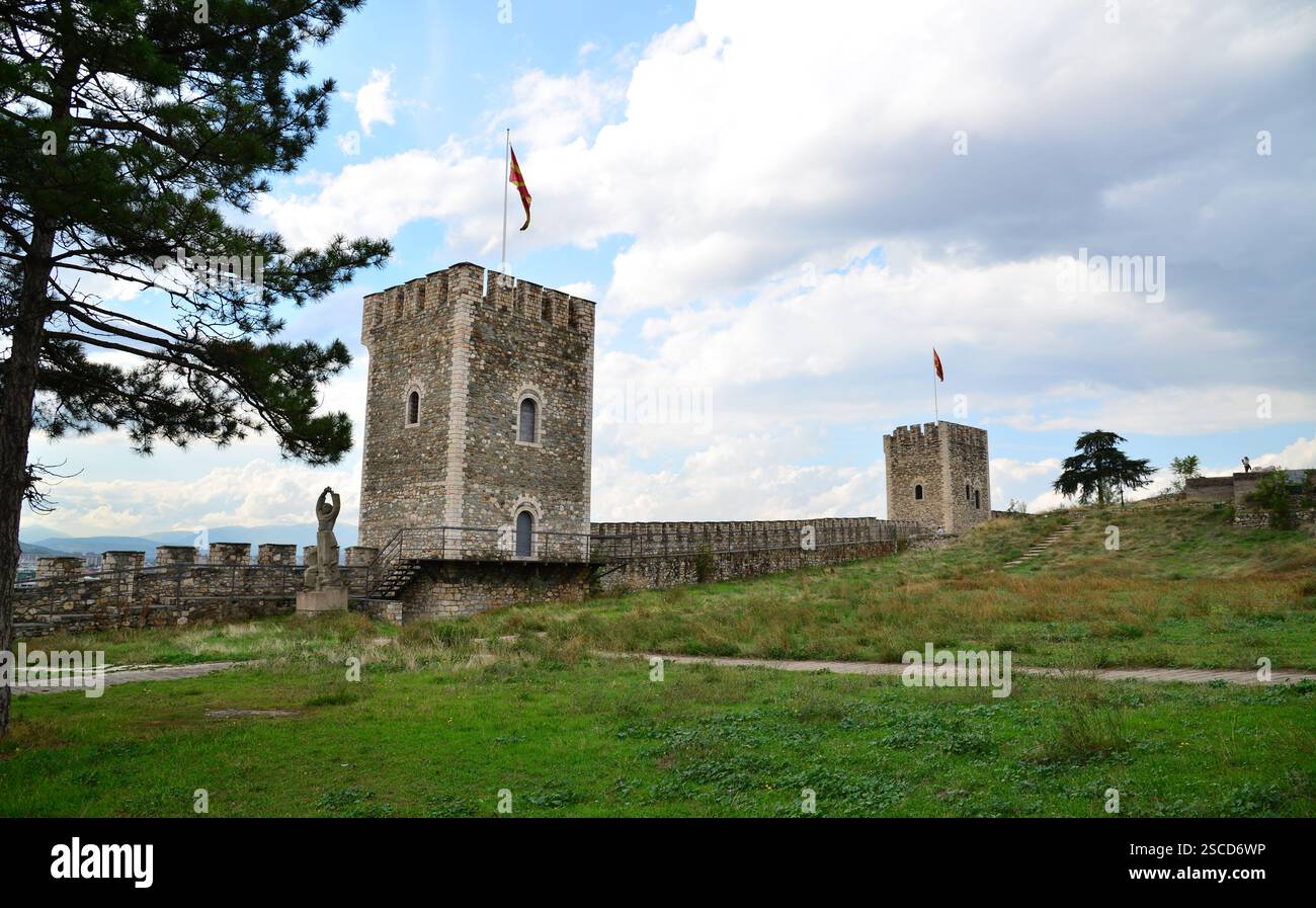 A view of the Historic Skopje Castle in Skopje, Macedonia Stock Photo ...
