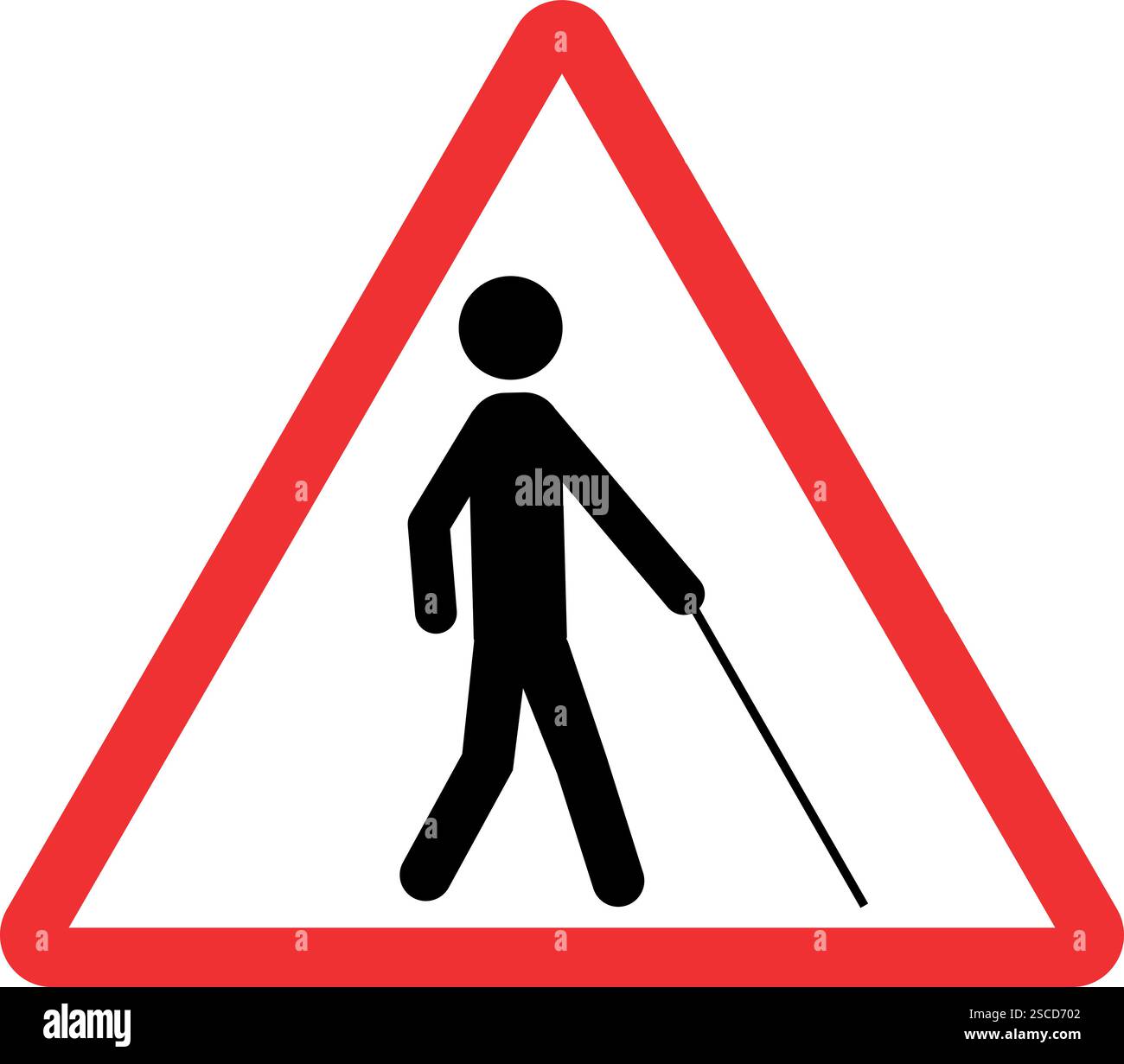 Blind pedestrian warning signs Stock Vector Images - Alamy