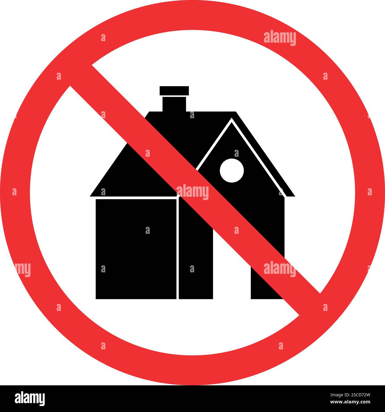 House prohibited sign. Forbidden signs and symbols Stock Vector Image ...