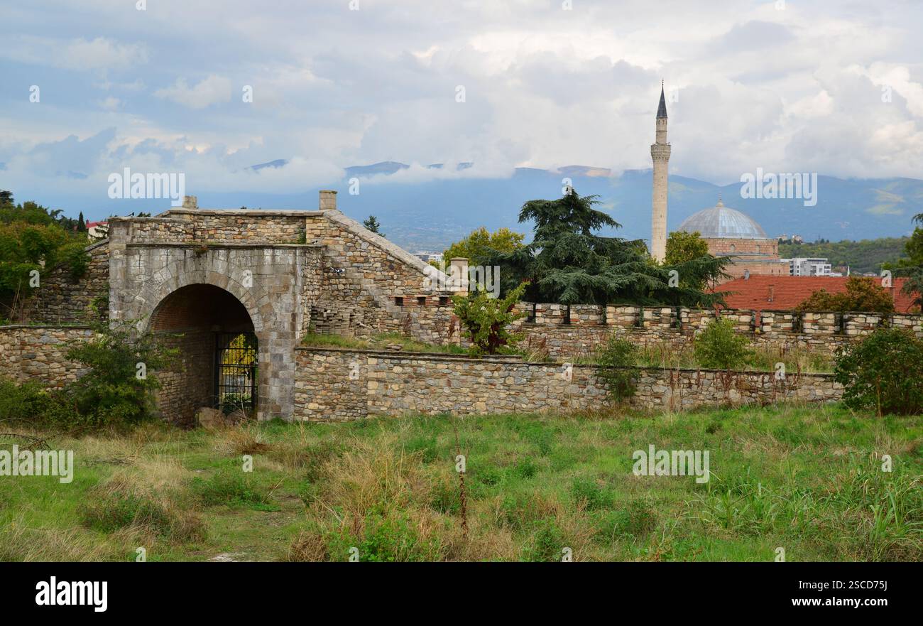 A view of the Historic Skopje Castle in Skopje, Macedonia Stock Photo ...