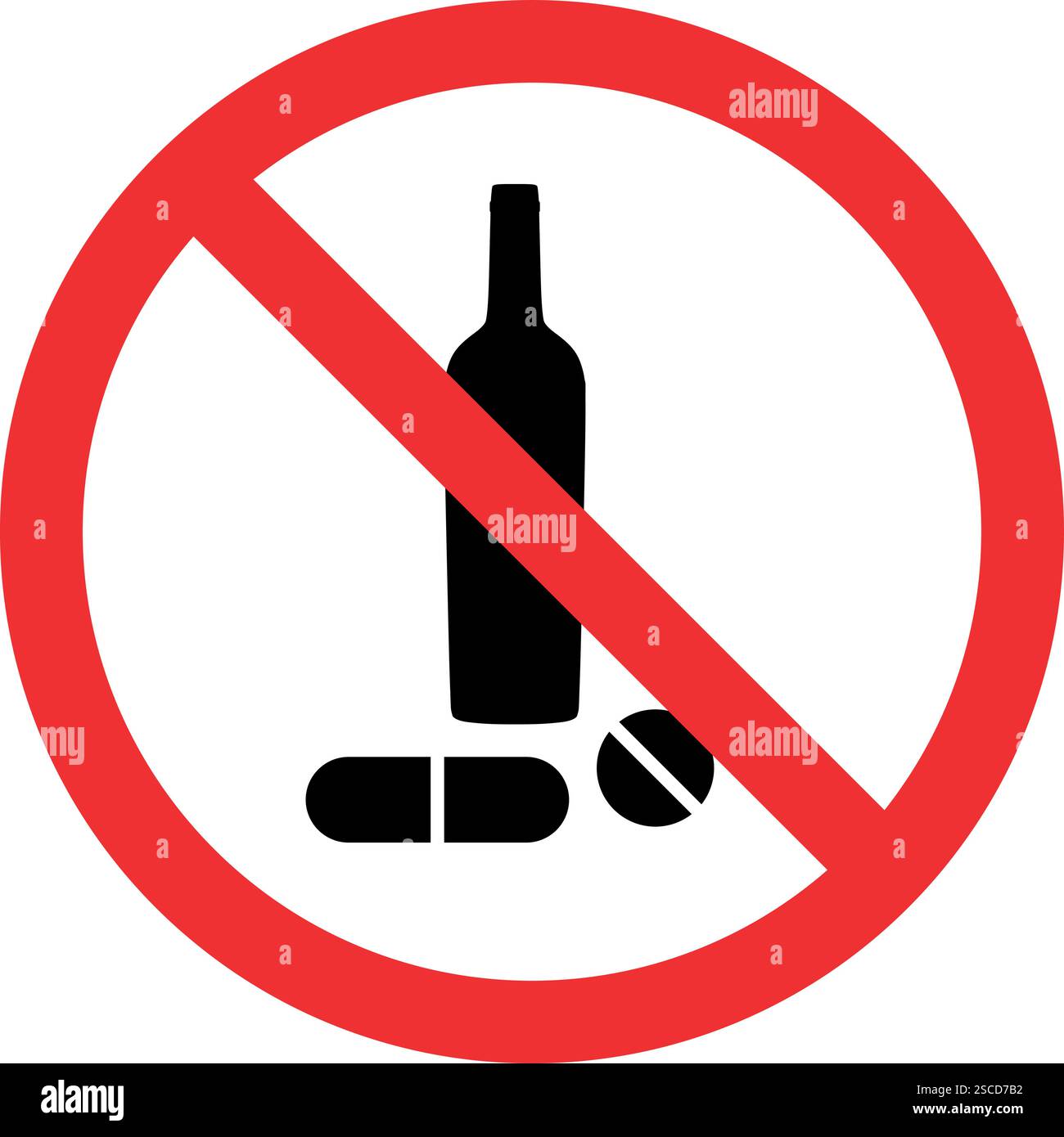 No alcohol drugs sign. Forbidden signs and symbols Stock Vector Image ...
