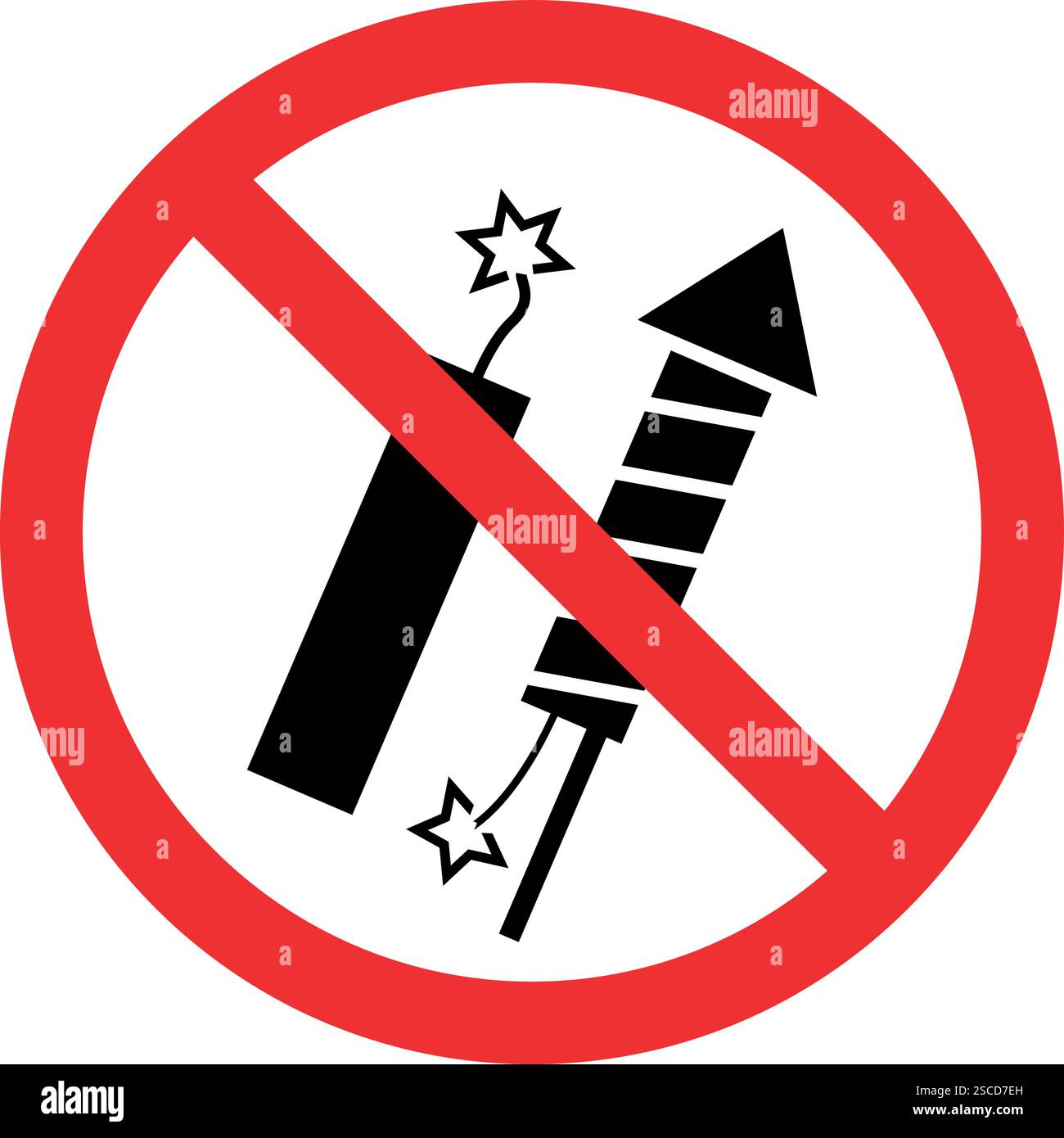 No fireworks sign. Forbidden signs and symbols Stock Vector Image & Art ...