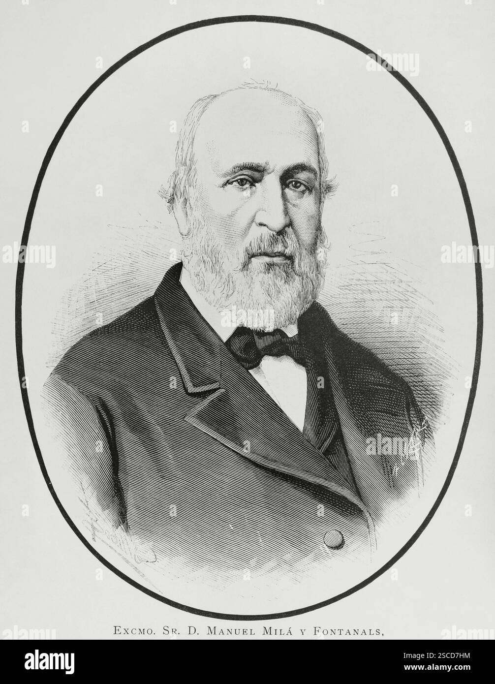 Manuel Milá y Fontanals (1818-1884). Spanish philologist, historian and ...